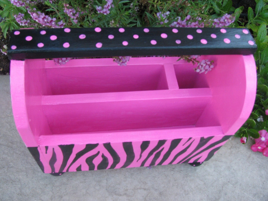 Hot Pink Zebra Homework Organizer - Etsy