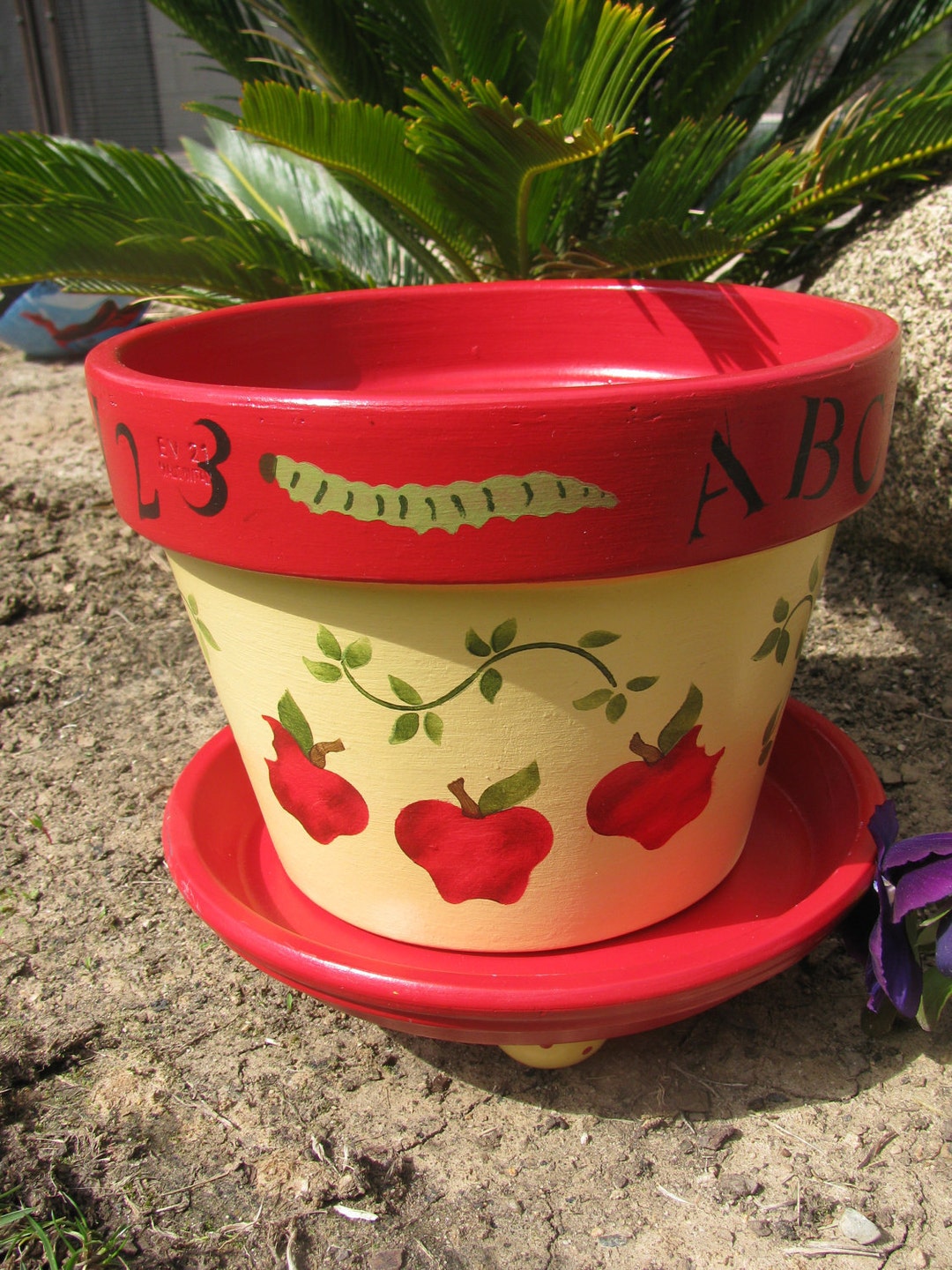 Flower Pot ...apples/teacher Decor - Etsy