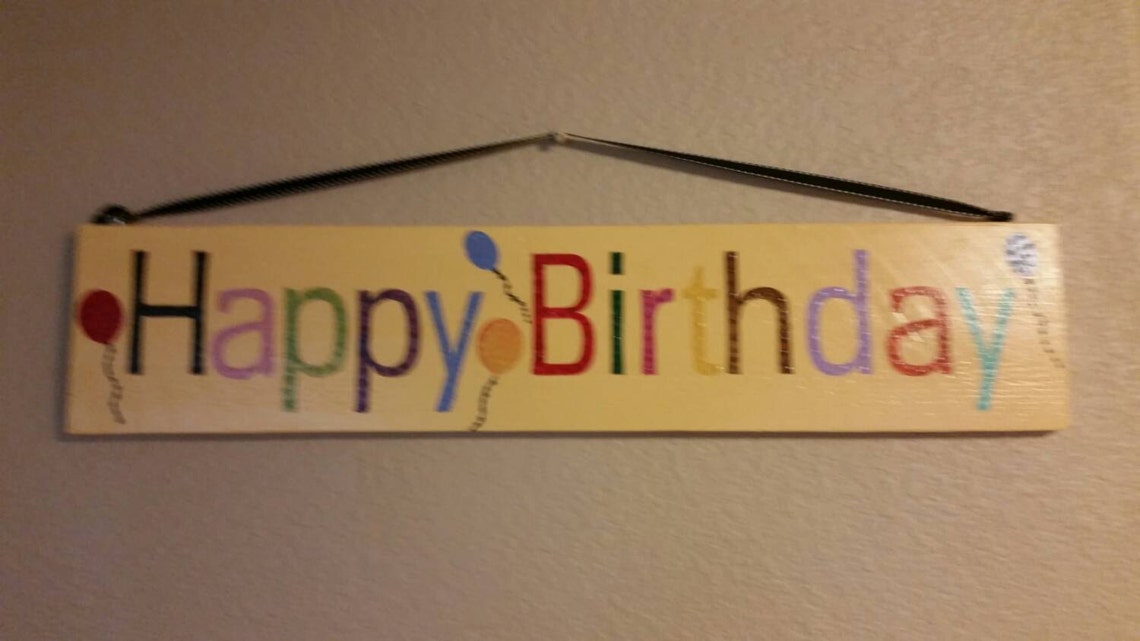 Happy Birthday Sign - Etsy
