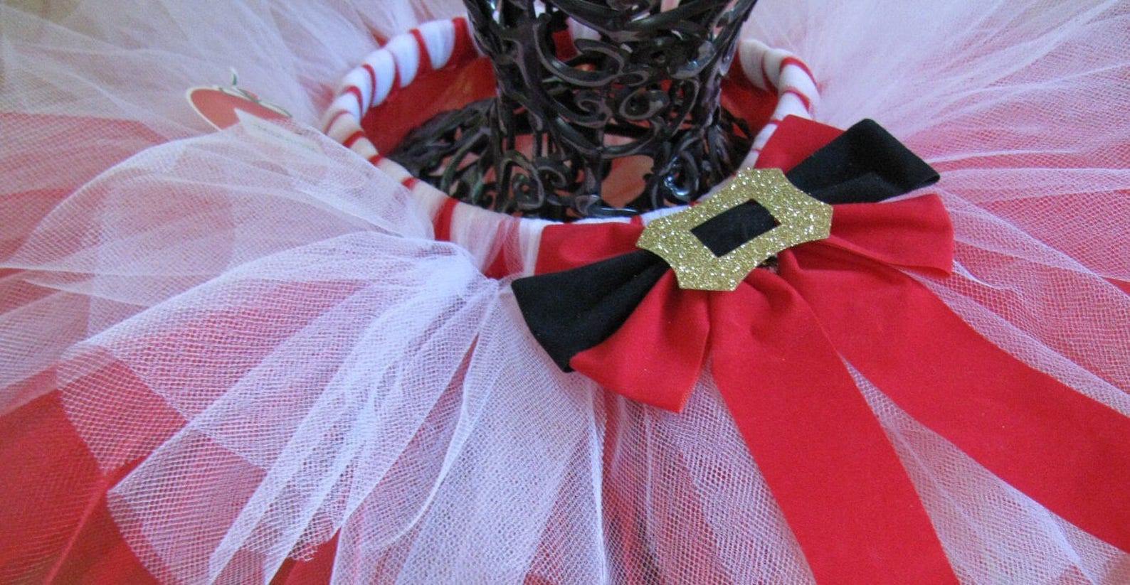 Santa Claus Christmas Tutu Skirt | Red & White Holiday Tulle With Santa ...