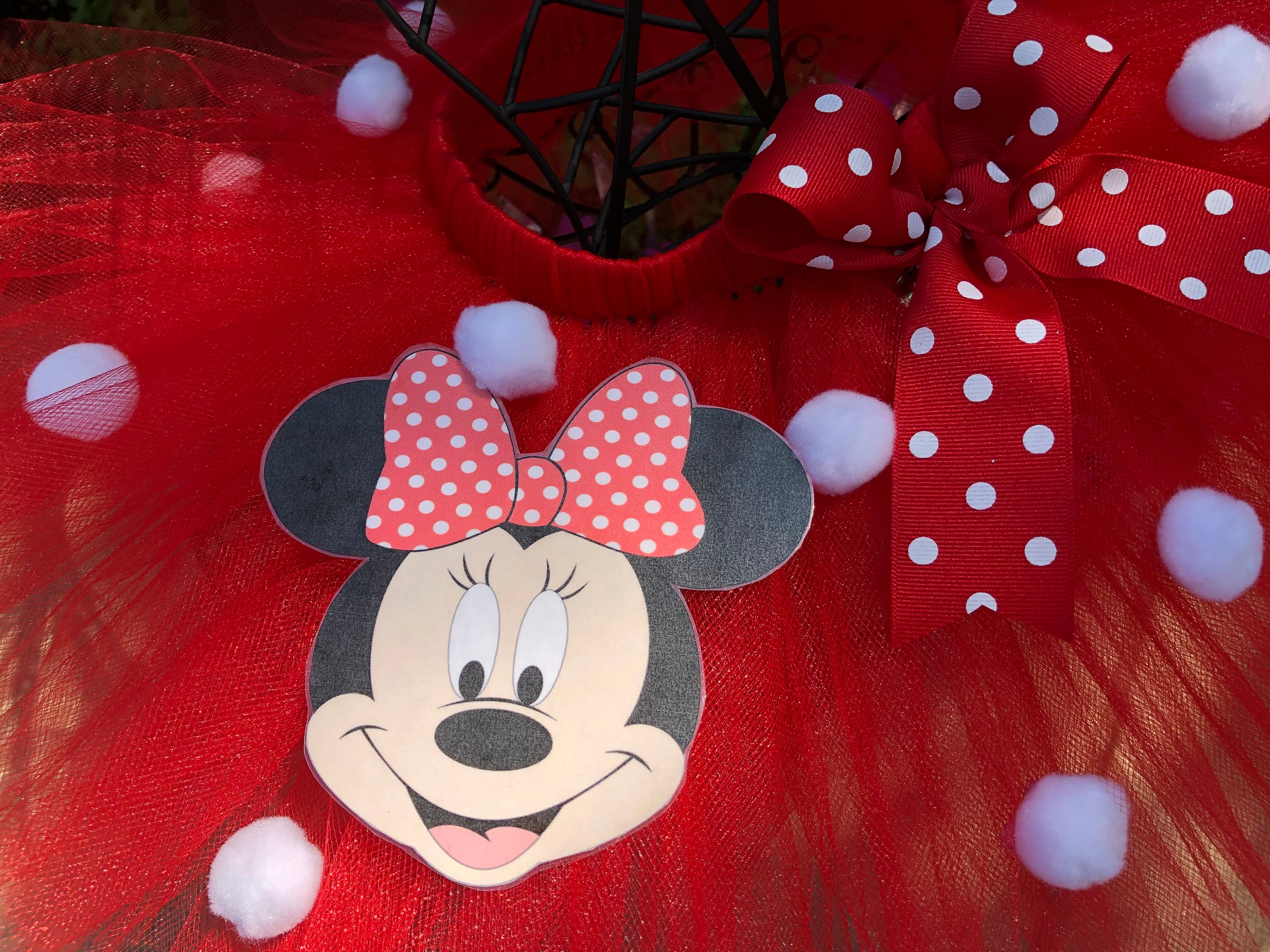 Red Polka Dot Mouse-inspired Tutu With Bow – Handmade Girls Birthday ...