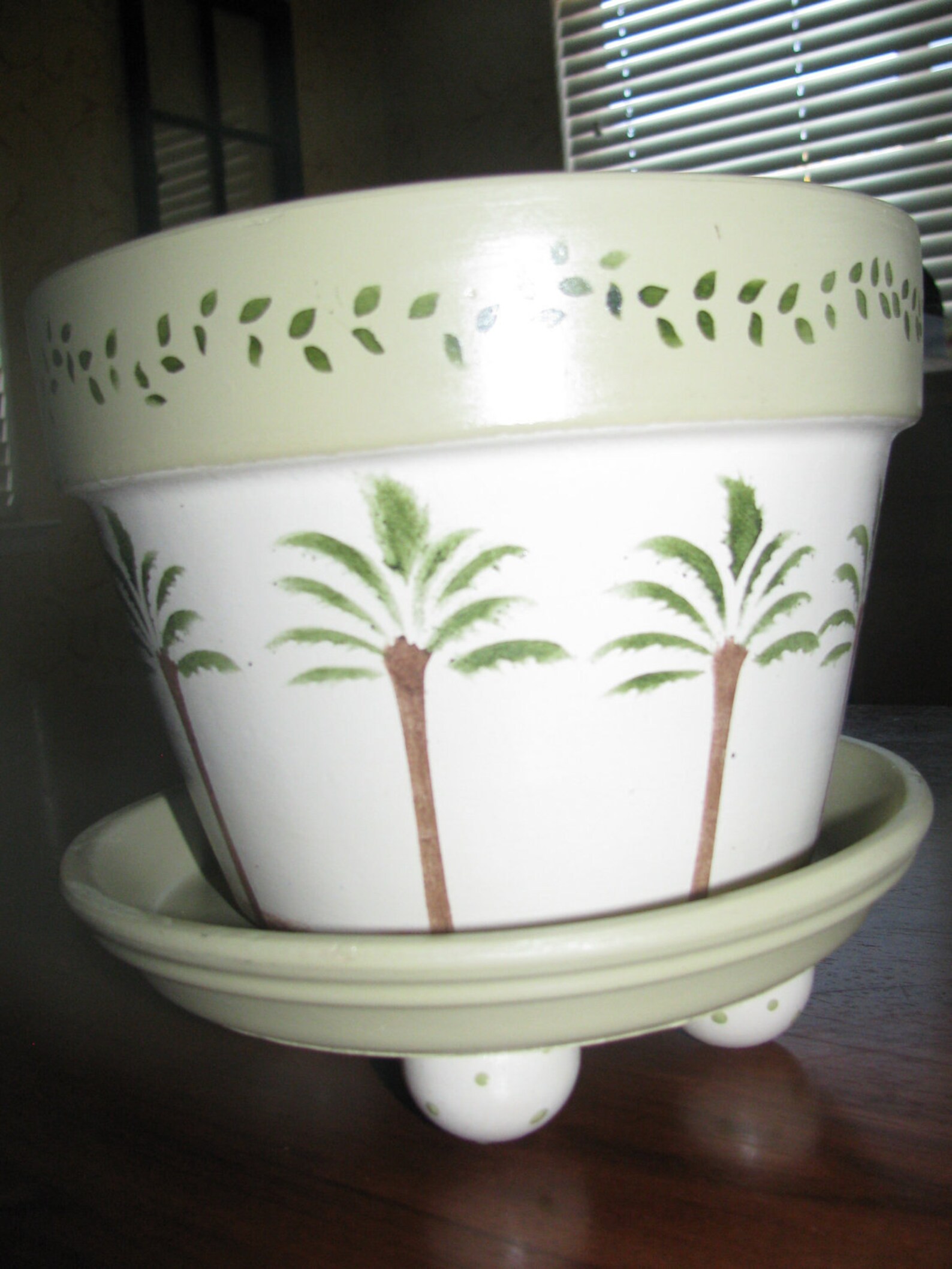 Palm Tree Flower Pot - Etsy