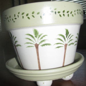Palm Tree Flower Pot - Etsy