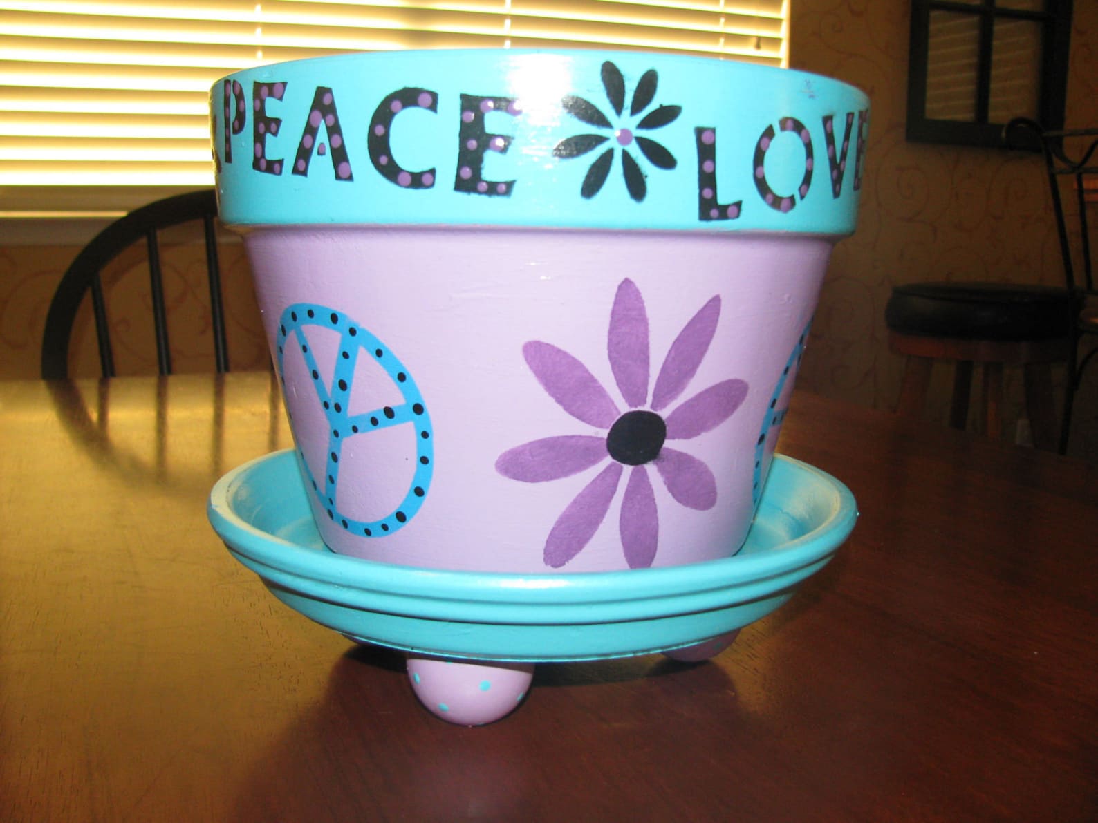 Peace Love Flower Pot - Etsy