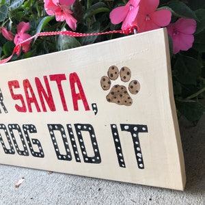 Dog Paw Santa Sign - Etsy