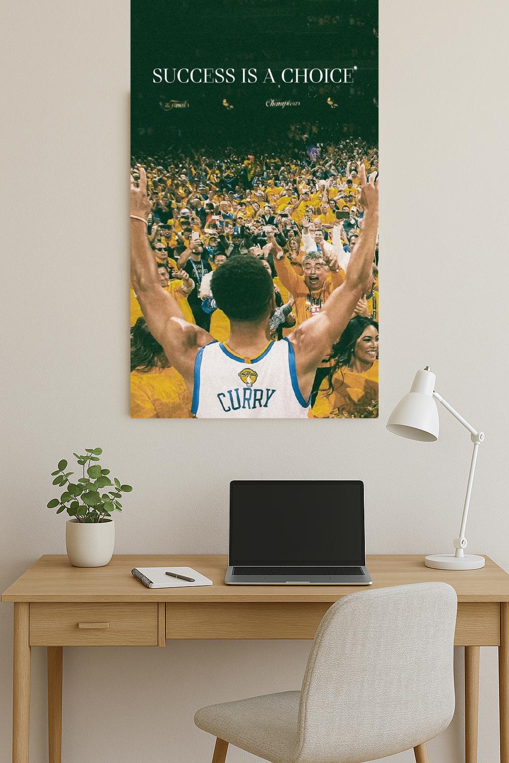 Inspirational Stephen Curry Wall Art Poster, Success is a Choice Decor ...
