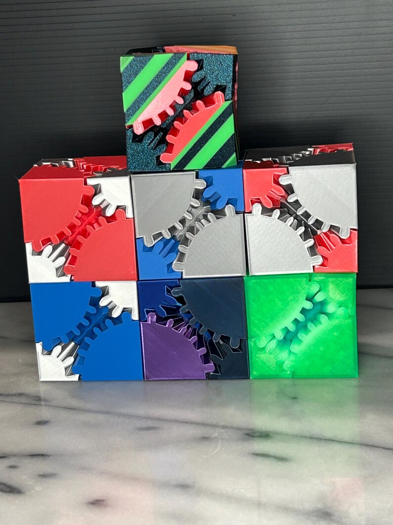 Fidget Gear Cube 3D Printed - Etsy