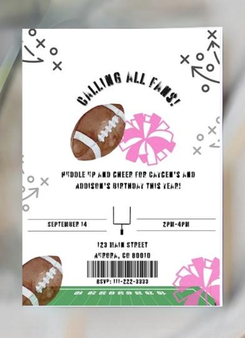It's Game Time Invitation Template - Etsy