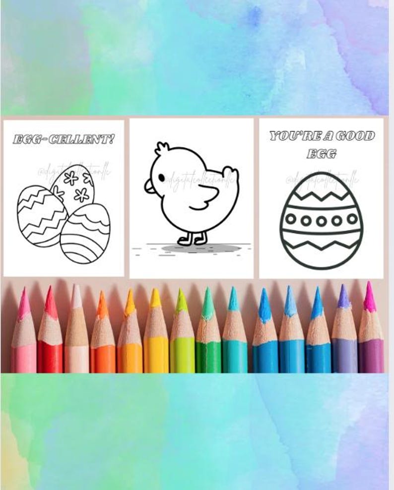 Easter Coloring Book | 20 Kids Printable Pages (digital Download) - Etsy
