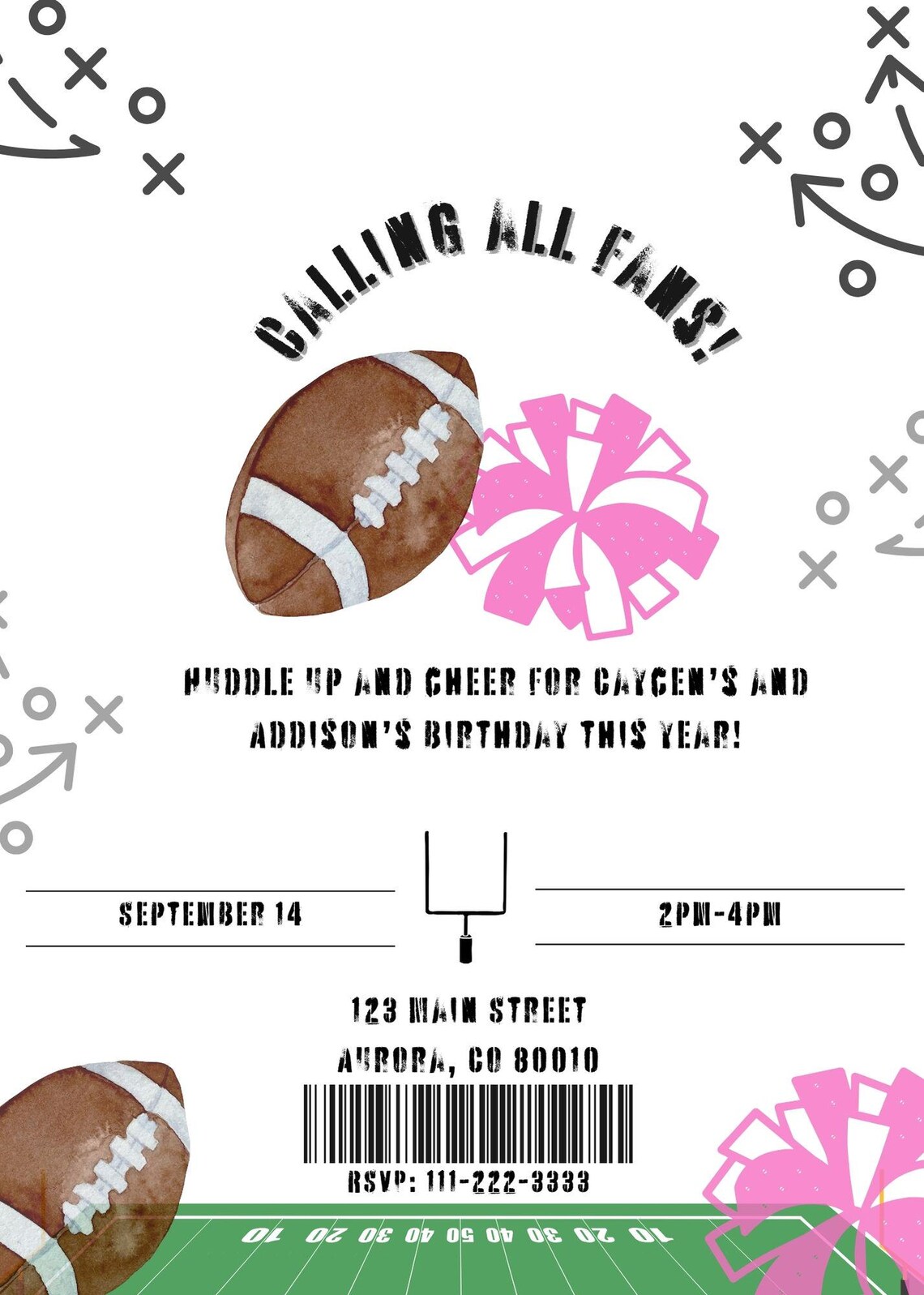 It's Game Time Invitation Template - Etsy