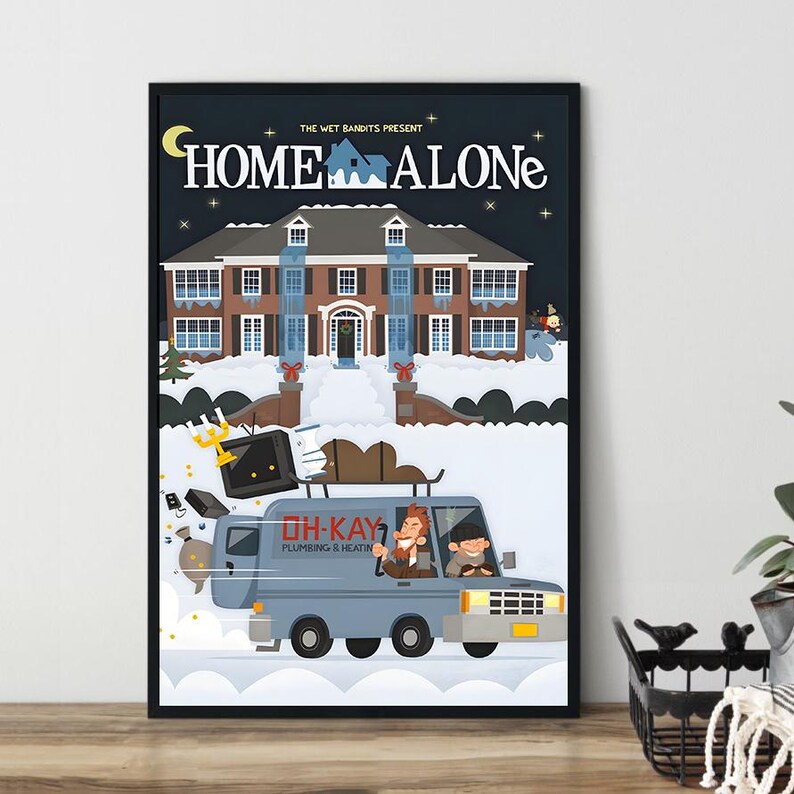 Home Alone Movie Poster, Limited Edition Collectible, Canvas Prints ...