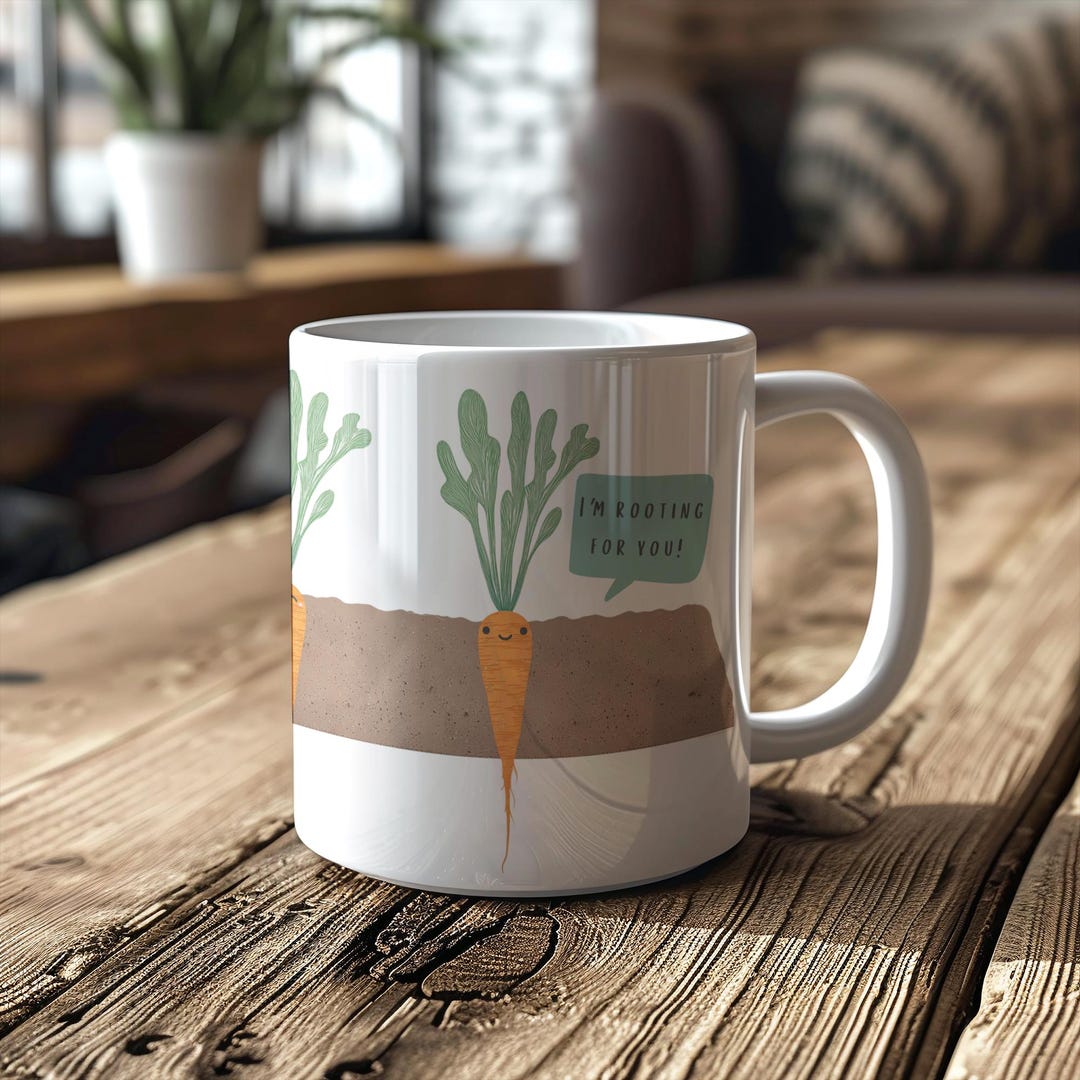 Funny Carrot Mu - 'i'm Rooting for You' - Coffee Mug Gift for Him/her ...