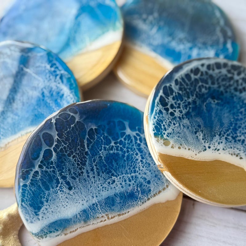 Resin Beach Coasters - Etsy