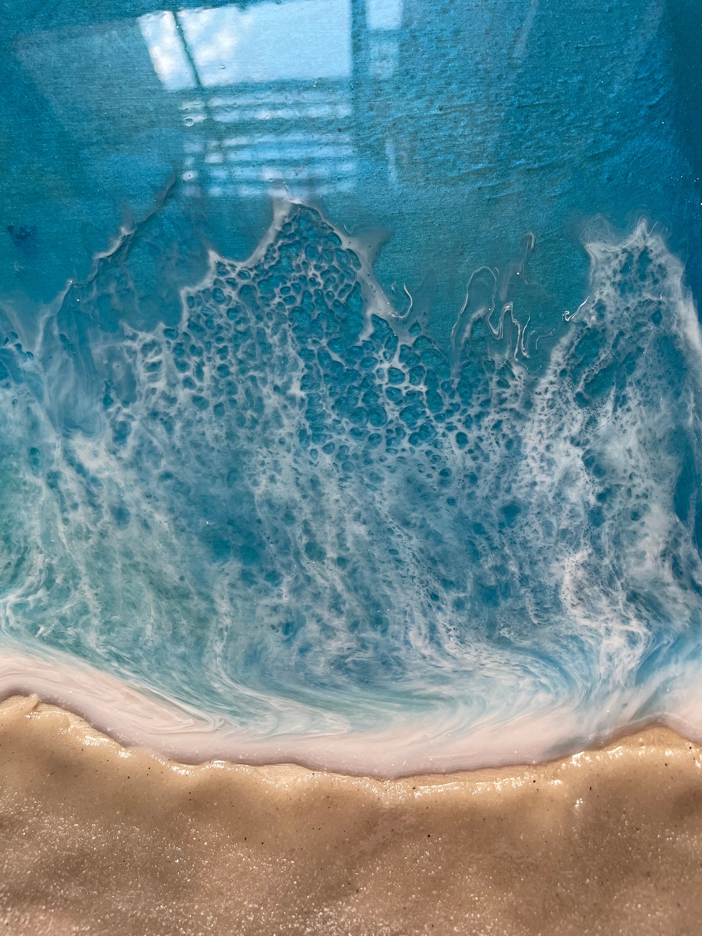 Ocean Resin Wall Art L Beach Epoxy Painting Decor L Unique Home Wall ...