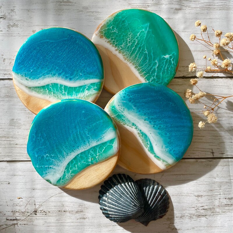 Beach Coasters - Etsy