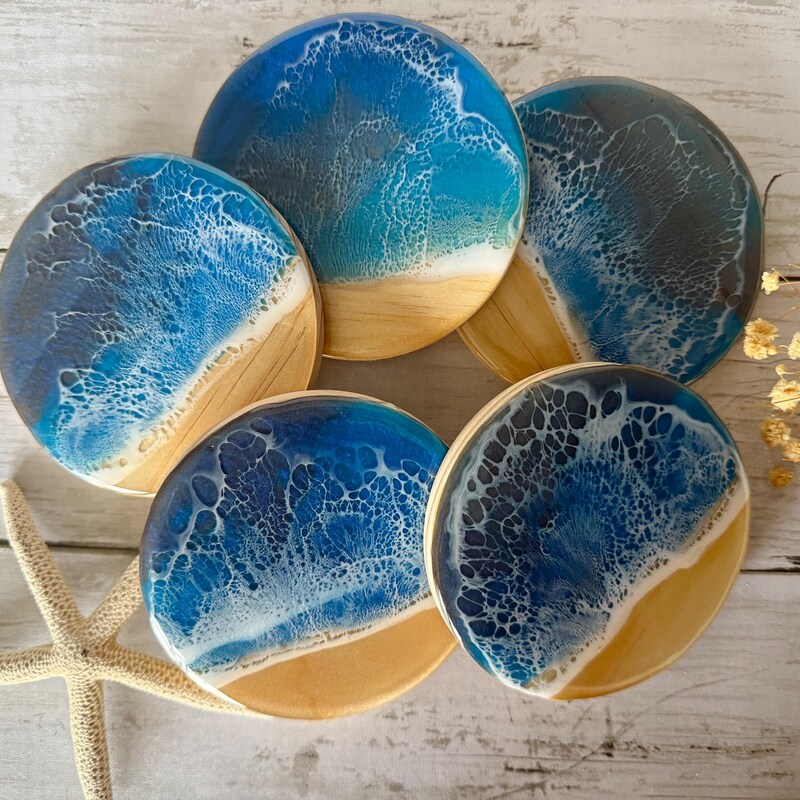 Beach Coasters - Etsy