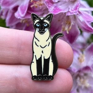 Twitch Hard Enamel Pin of Siamese Cat - Etsy