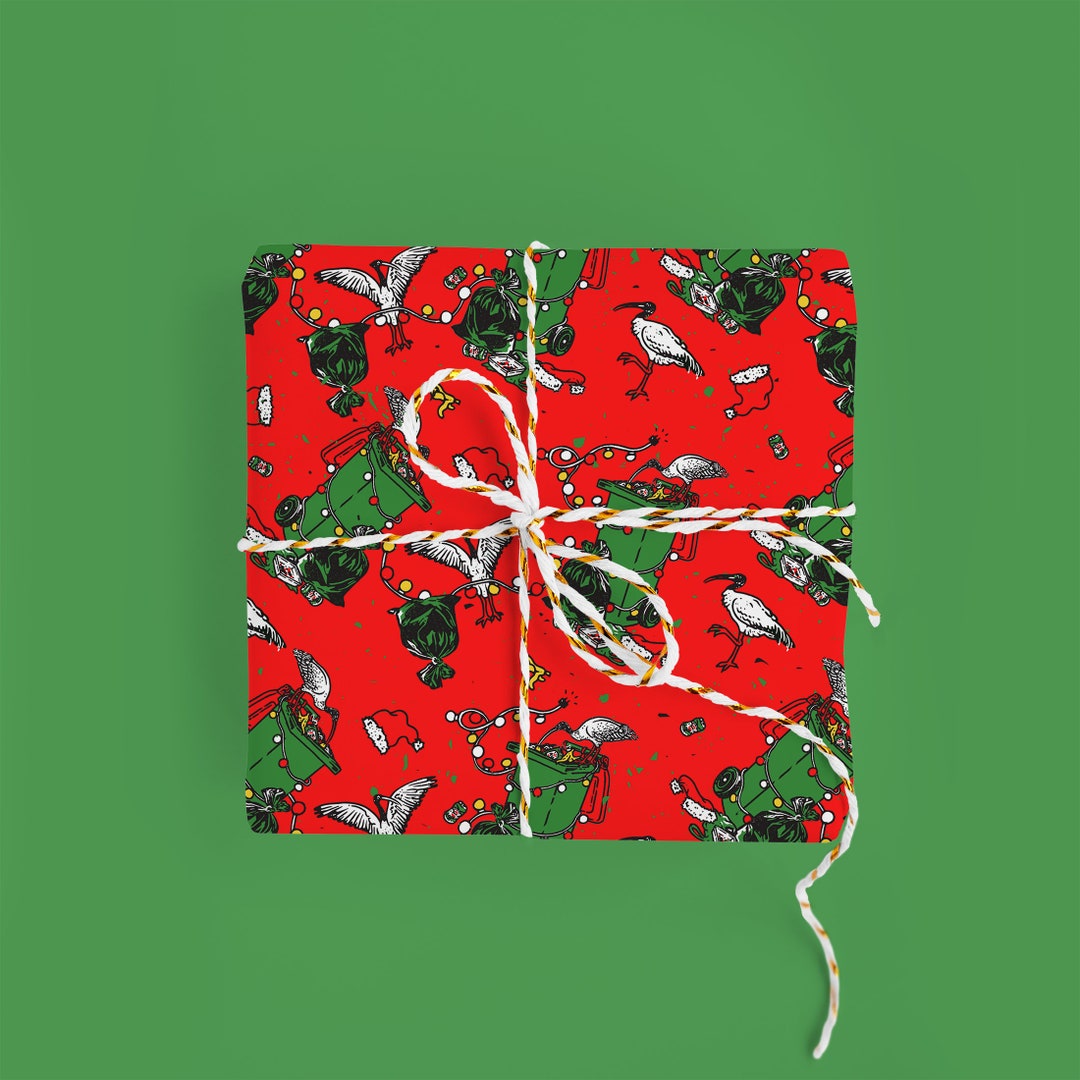 Bin Chicken Christmas Ibis Wrapping Paper Sheets Eco Friendly Free ...