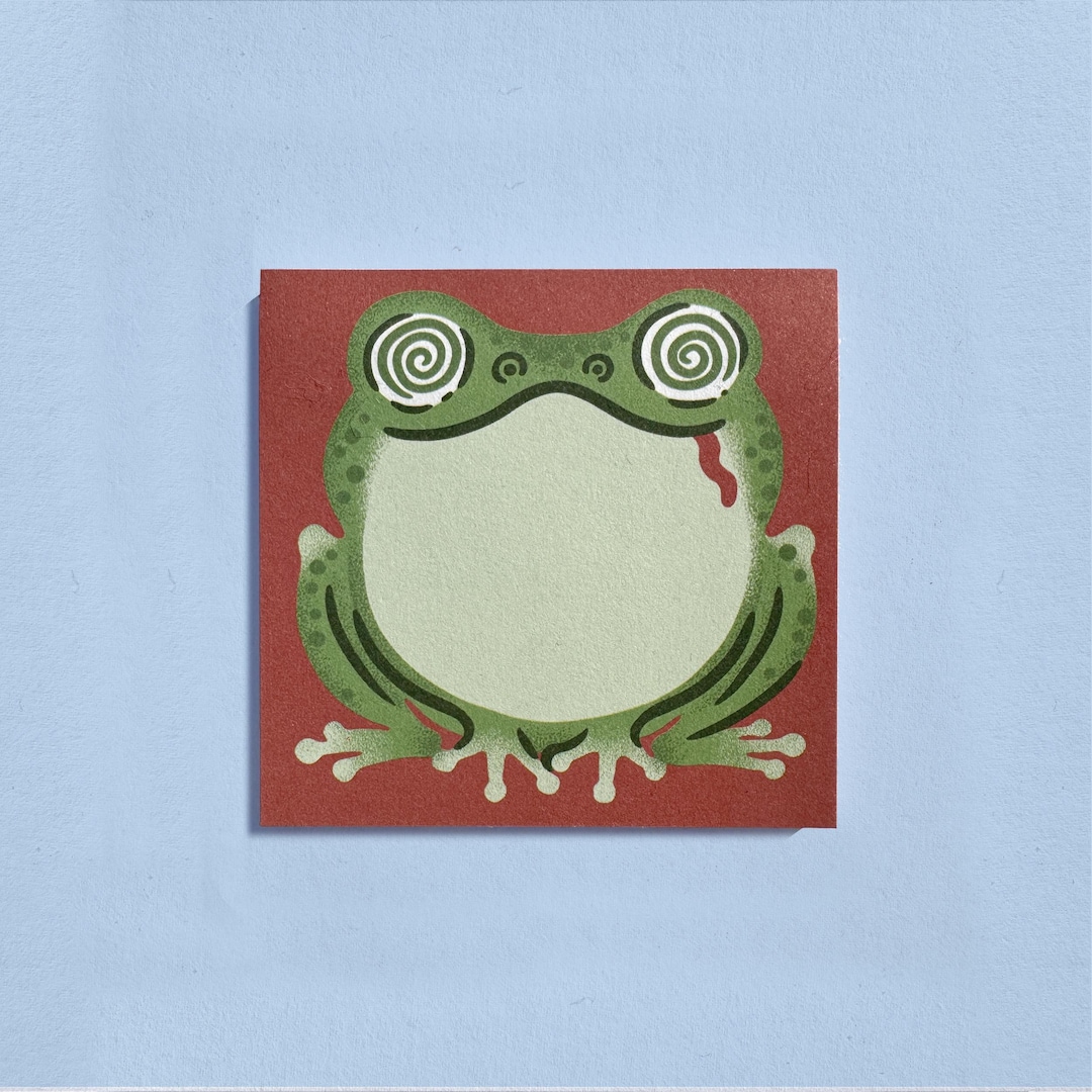 Weird Frog - 50 Sheet Post It Notepad - Recycled Paper - 7x7cm - Etsy ...