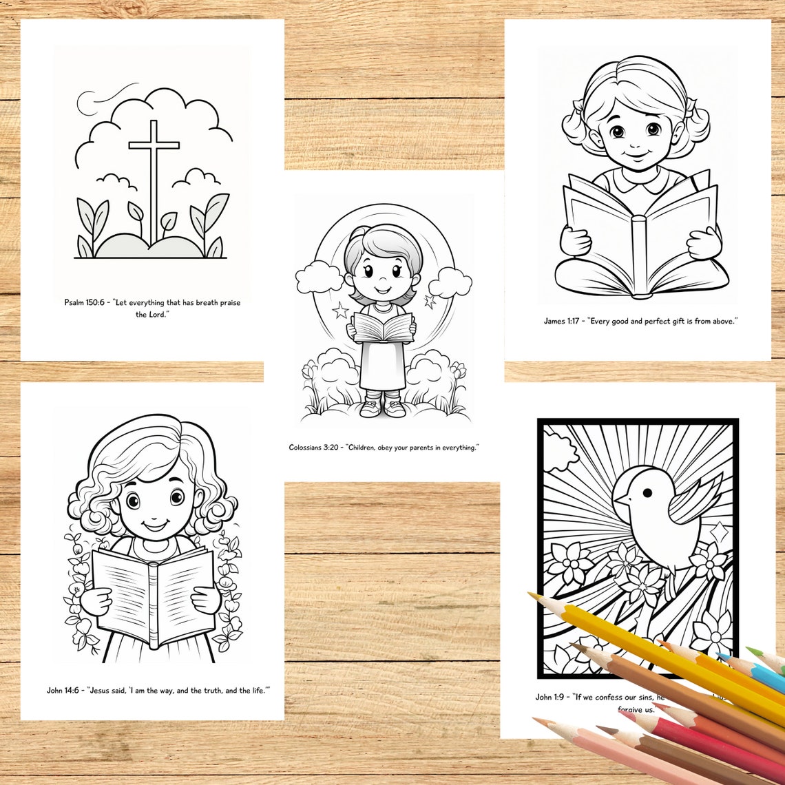 Preschool Christian Bible Verse Homeschool Printable Coloring Page Kid ...