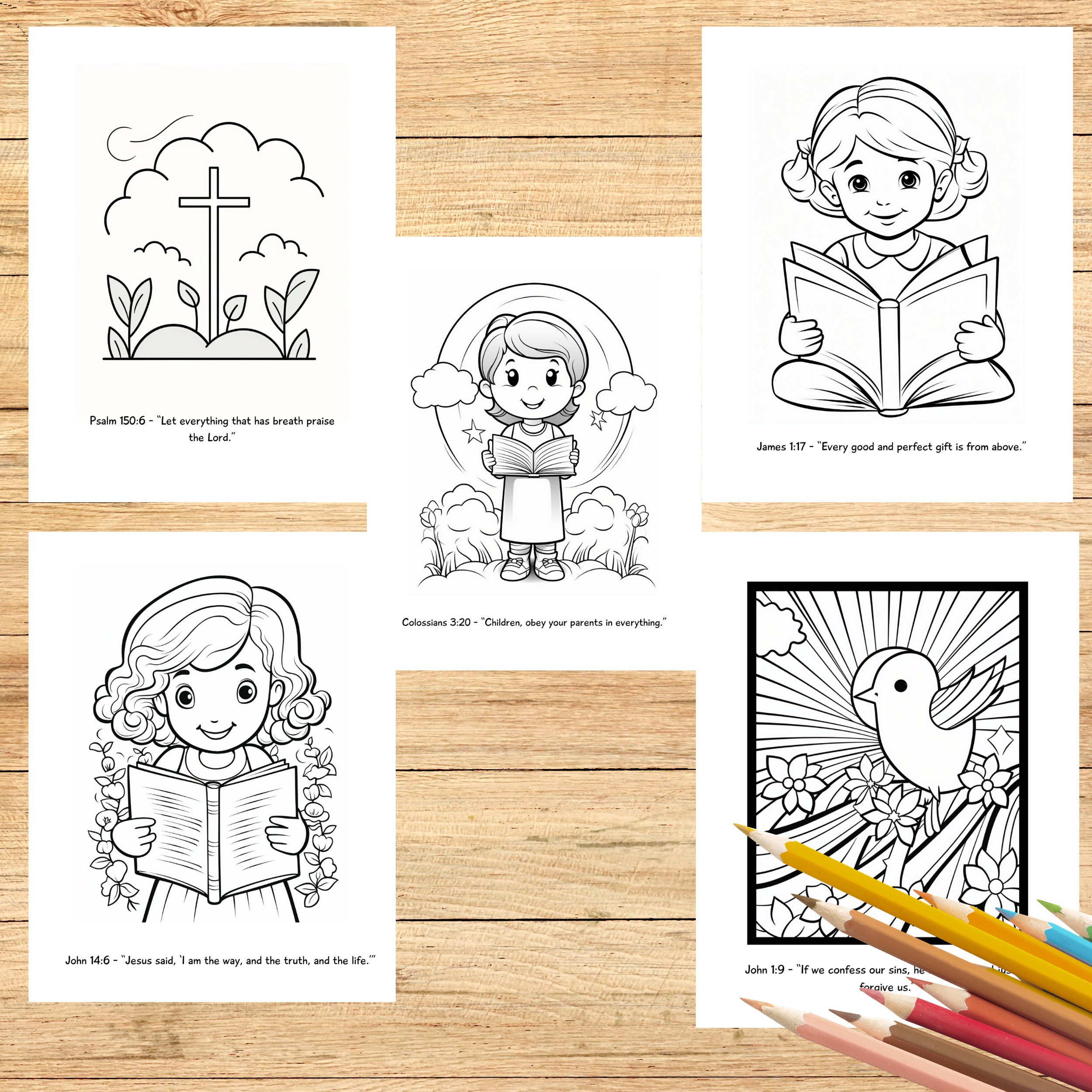 Bible Verse Coloring Pages | Christian Preschool & Sunday School ...