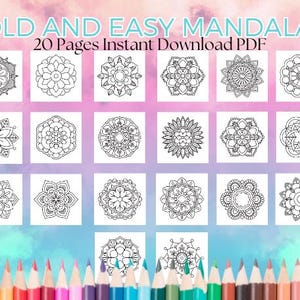 Bold Easy Mandala Coloring Pages | Perfect for Kids, Beginners, Adults ...