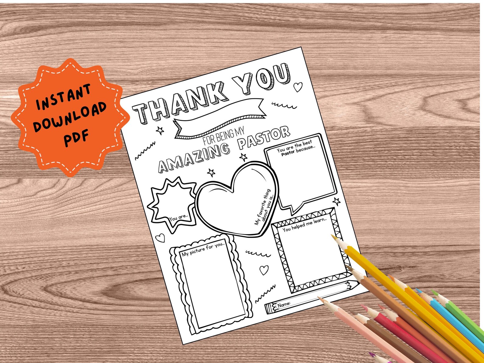 Pastor Appreciation Printable Pastor Appreciation Week Gift Thank You ...