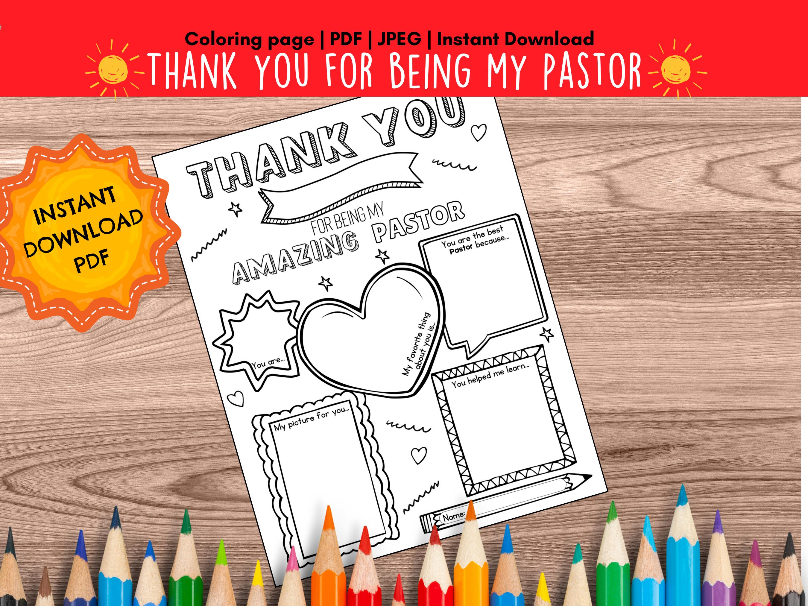 Pastor Appreciation Printable Pastor Appreciation Month Gift Thank You ...