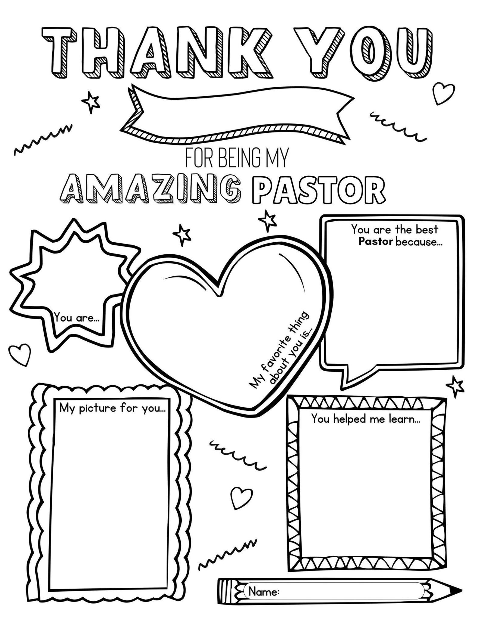 Pastor Appreciation Printable Pastor Appreciation Month Gift Thank You ...