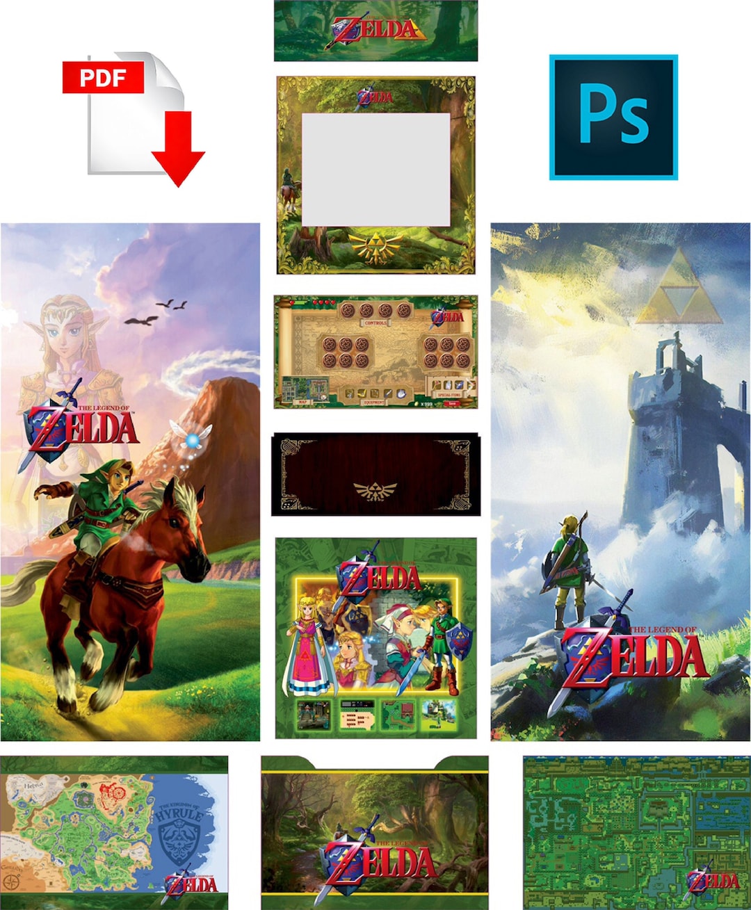 Arcade1up Zelda Themed Custom Artwork - Etsy