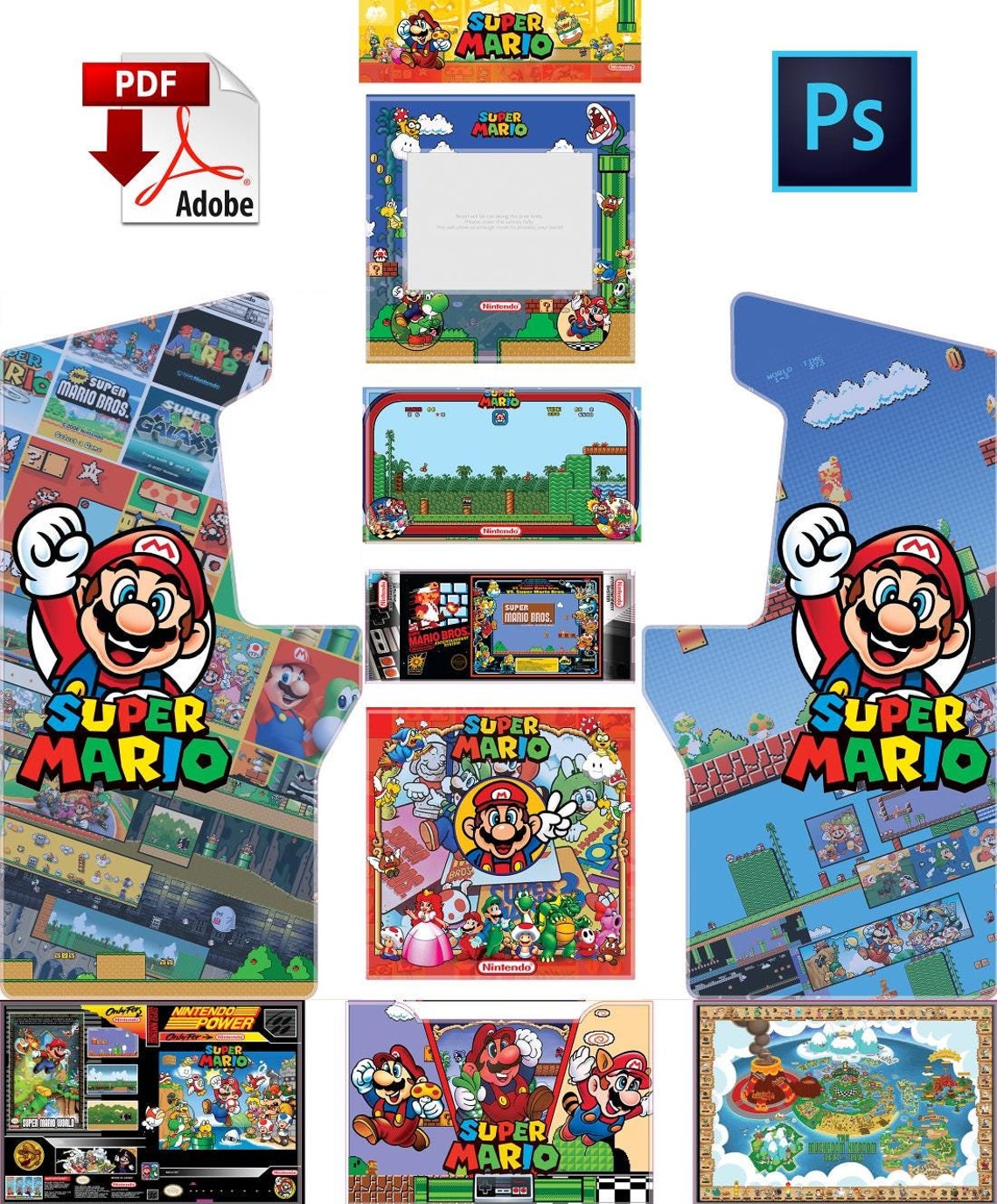 Arcade1up Super Mario Theme Custom Artwork - Etsy