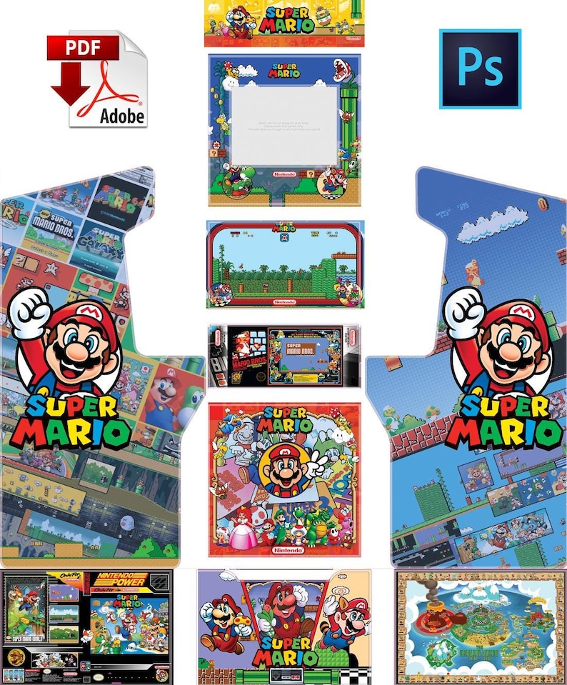 Arcade1up Super Mario Theme Custom Artwork - Etsy