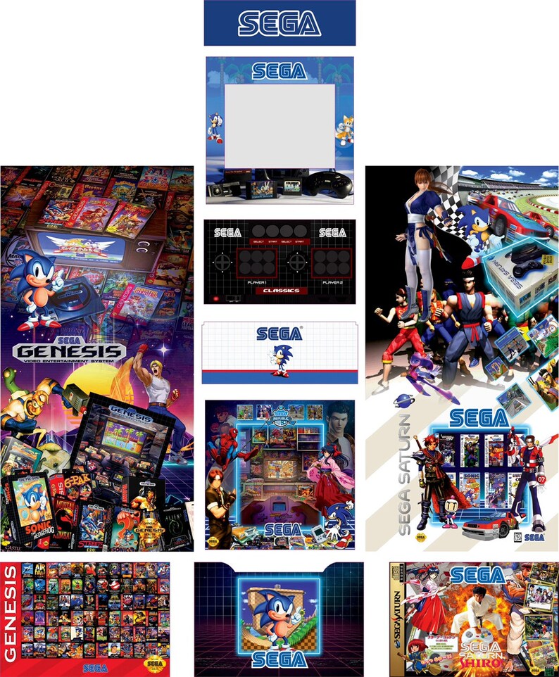 Arcade1up Sega Theme Custom Artwork - Etsy