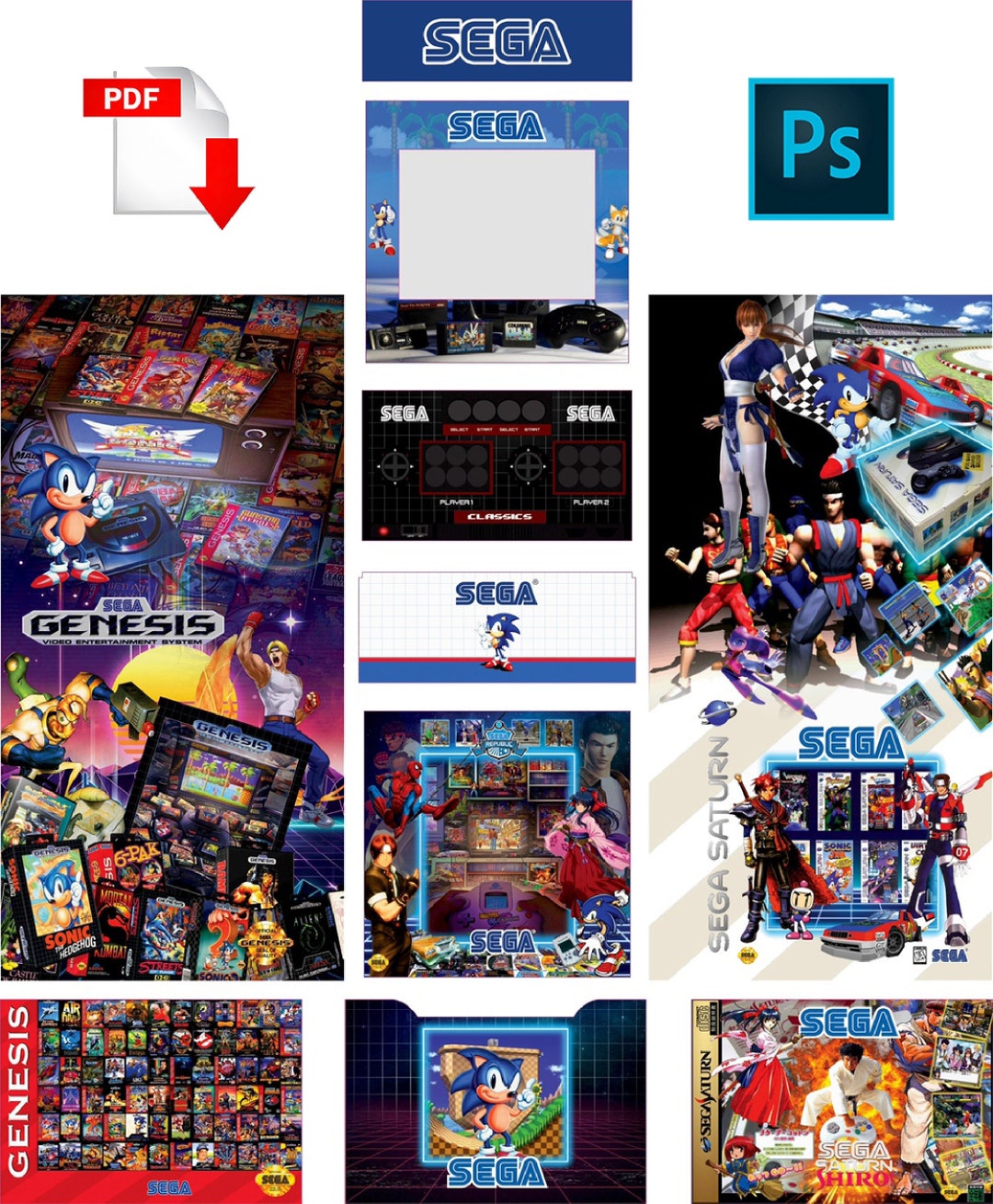 Arcade1up Sega Theme Custom Artwork - Etsy