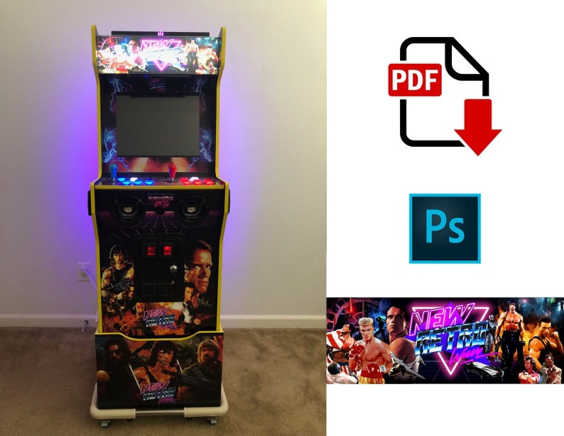 Arcade1up 80's Theme Custom Artwork - Etsy