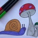 Cute Snail Coloring Page! PNG File in Black and White. Instant Download ...