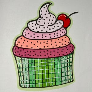 Sprinkle Cupcake Coloring Page/printable Image. PNG File in Black and ...
