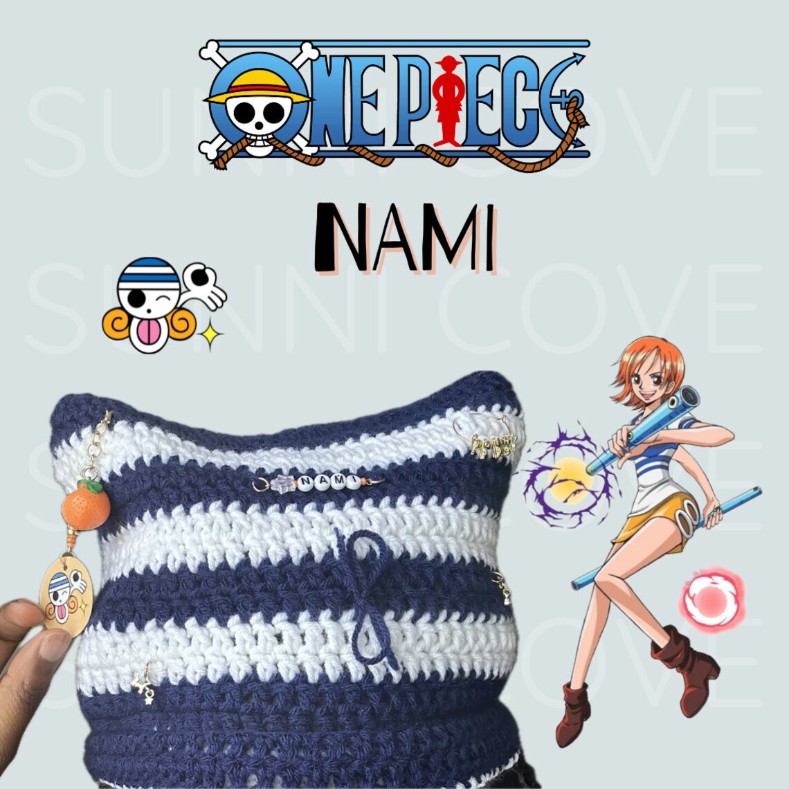 Nami One Piece Crochet Cat Beanie - Etsy