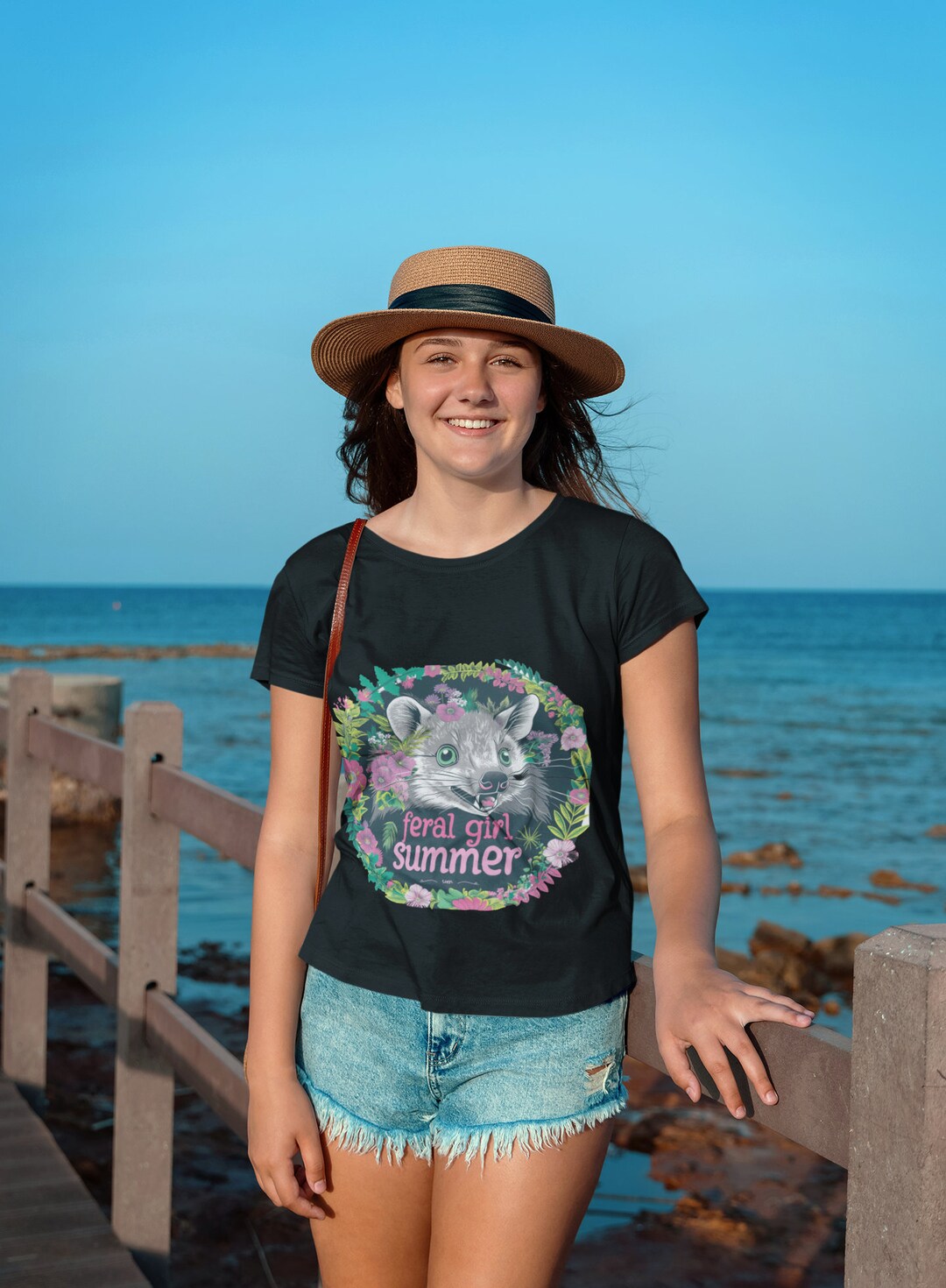 Feral Girl Summer Opossum PNG Design Possum Digital Download High ...