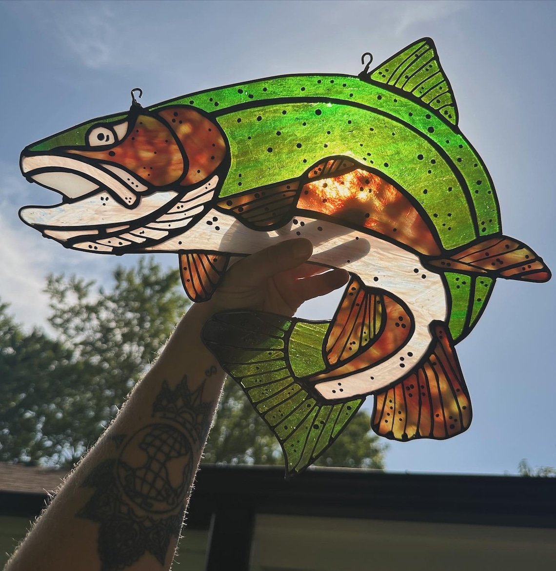 Stained Glass Rainbow Trout - Etsy