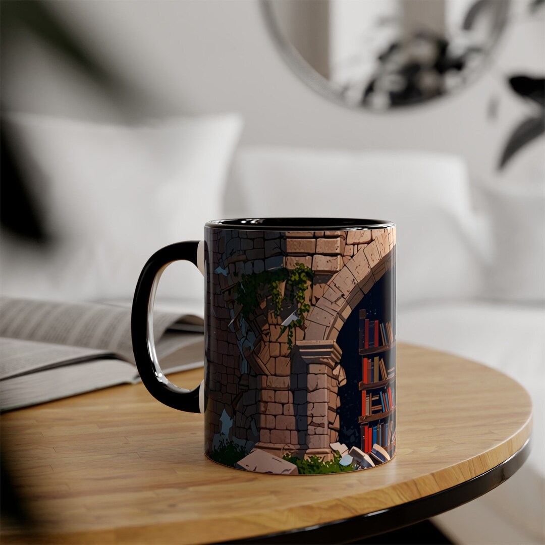 Magic Bookshelf Behind Castle Ruins, Tales Untold, Secrets Unfold, a ...