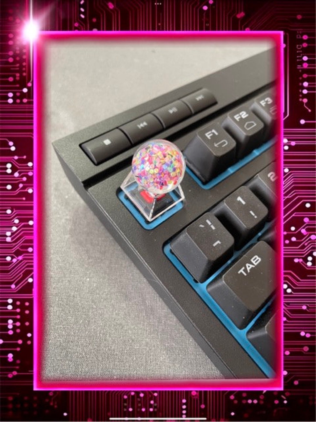 Magic Orb / Snow Globe Keycap With Confetti - Etsy