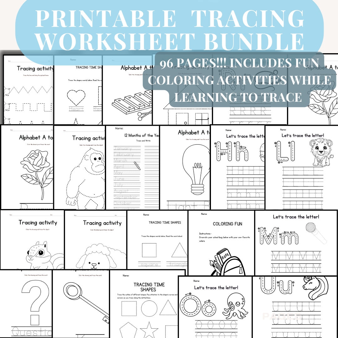 Preschool Pre-k Kindergarten Learning Bundle / Printable Activity ...