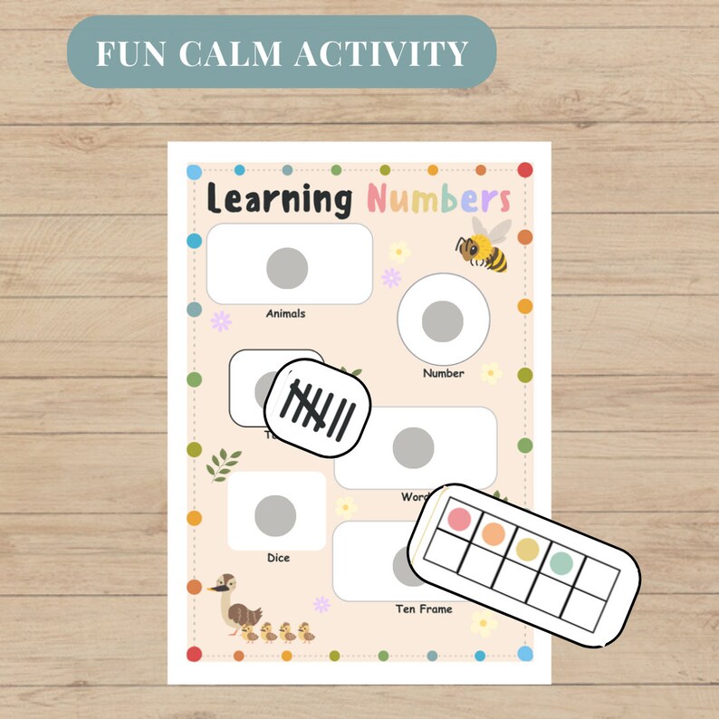 Counting Activity for Toddlers, Homeschool Resources, Number Match ...