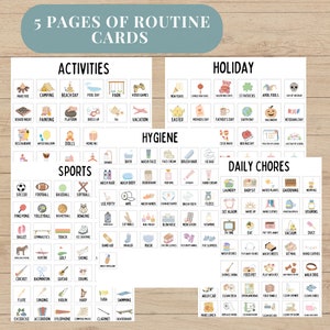 Daily Routine Cards, Visual Schedule Toddler Routine, Chart for Kids ...