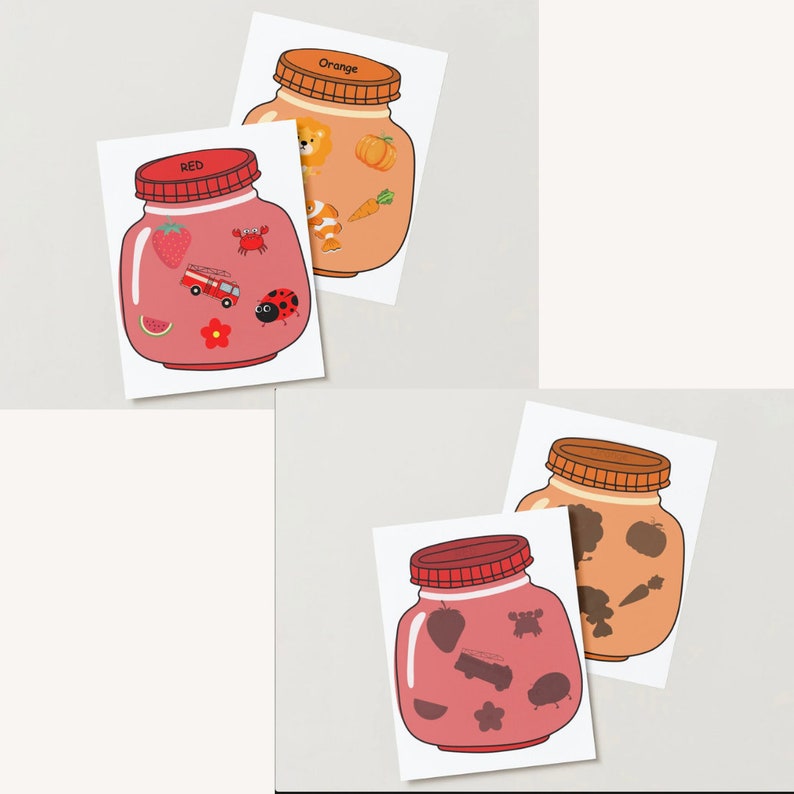 Color Matching Worksheets, Sorting Colors in Jars, Color Sorting Velcro ...