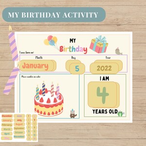 ABOUT ME Pre-k Learning Folder, My Birthday,my Phone Numbers, Printable ...