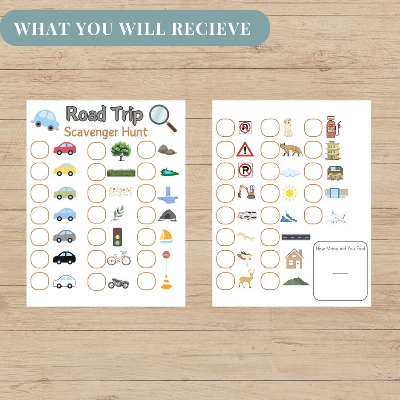 Kids Road Trip Games Printable, Family Vacation Scavenger Hunt, Car ...