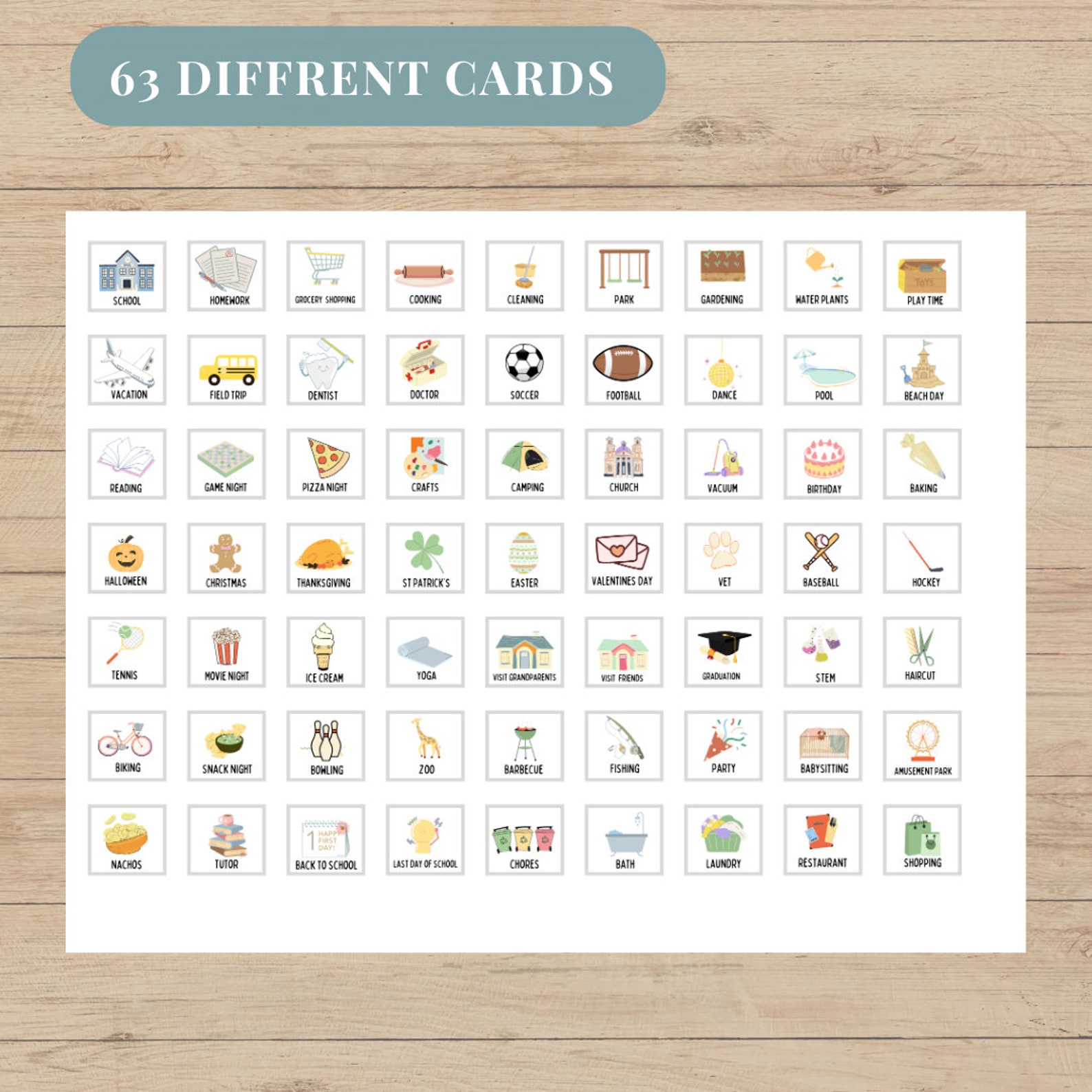 Kids Weekly Planner, Routine Cards Printable, Weekly Kids Calendar ...