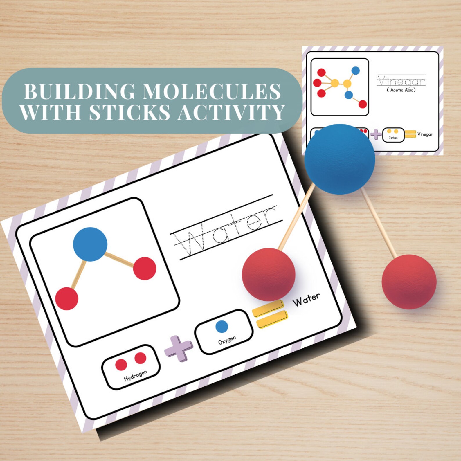 Toothpicks and Play Doh 3D Molecule Activity Game, Science for Toddler ...